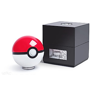 The Wand Company Pokémon Poké Ball Authentic Replicas - Realistic, Electronic, Die-Cast Poké Ball with Display Case Light Features (Original Poké Ball)