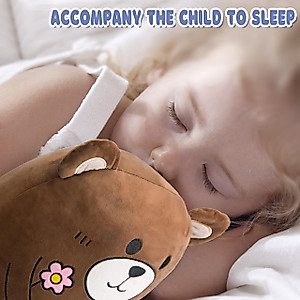 AmyToo 14.5“ Get Will Soon Teddy Bear Plush Pillow Soft Teddy Bear Stuffed Animal Body Pillow Home Decoration Gifts for Kids Girls and Boys After Surgery