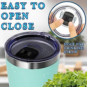 30 oz Tumbler Lid for YETI Rambler Magnetic Slider Lid Splash Resistant Replacement Lid for 30 oz Tumbler, 14 oz Mug and 35 oz Straw Mug, Ozark Trail Old Style RTIC Tumbler, BPA Free (2 Pack)