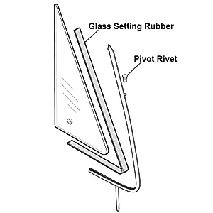 New Front Vent Glass Pivot Rivets & Install Punch Tool L&R Compatible With 1973-1987 C/K R/V Truck, 73-91 Suburban, K5 Blazer, Jimmy