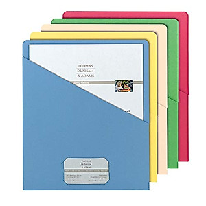 Smead Slash Jacket, Letter Size, Assorted Colors, 25 per Pack (75425)
