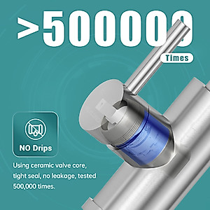 APPASO Kitchen Faucets with Soap Dispenser, Solid Stainless Steel Kitchen Faucet with Pull Down Sprayer 3 Modes, Brushed Nickel Modern Kitchen Sink Faucets with Sprayer, High Arch Single Handle Faucet