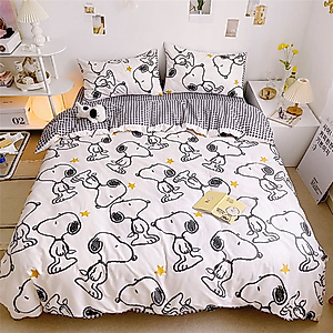 HOLY HOME Children's Bedding,4Pieces Duvet Cover Set with Flat Sheet and Pillow Cases (Queen)