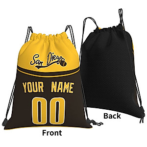 INAOO Drawstring Bags San Diego Personalized Backpack Gifts for Men Women