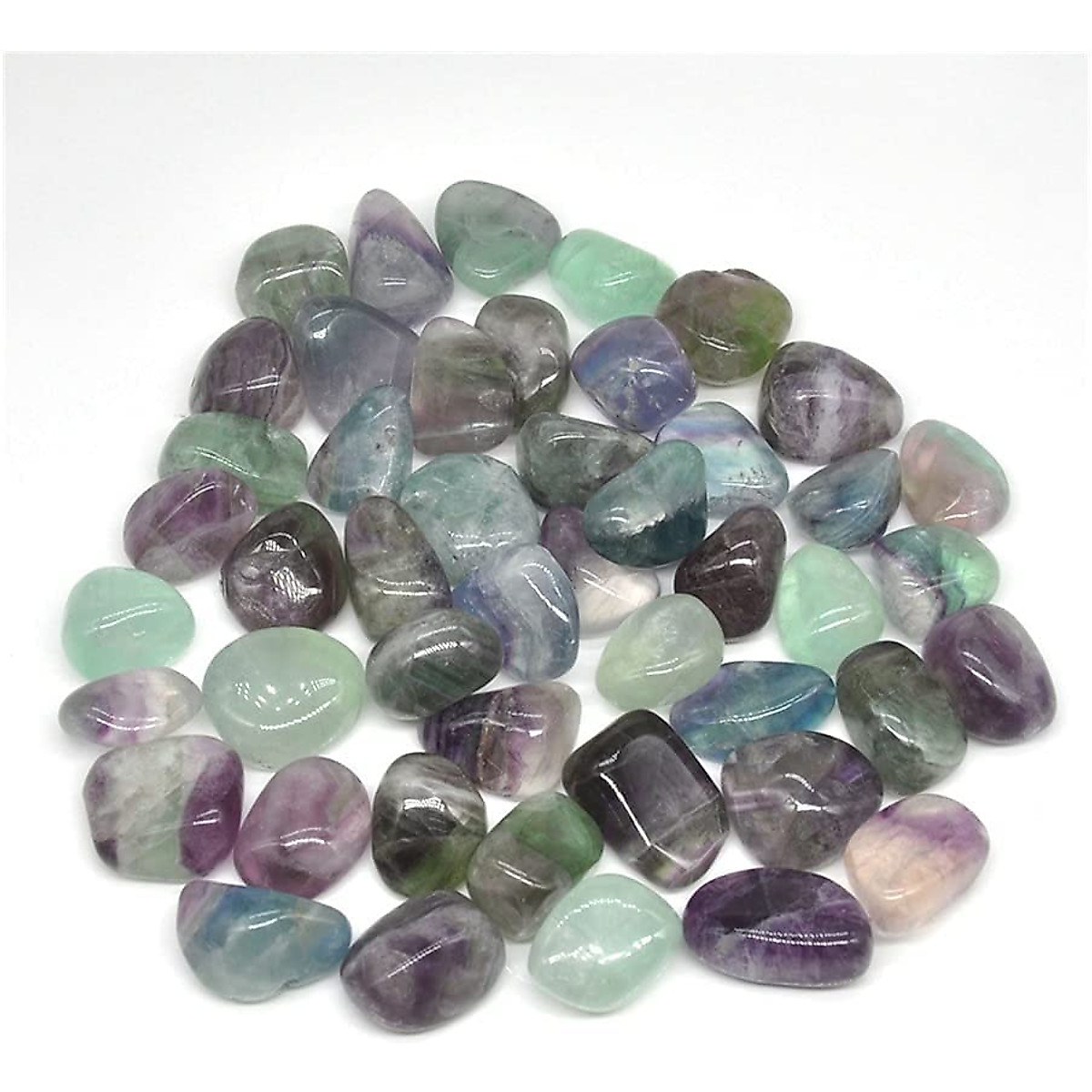 BAWHO Natural Tumbled Stones Bulk Crystals Polished Gemstones Gem Raw Aquarium Decoration Minerals WANMUQYIN (Size : 100g)