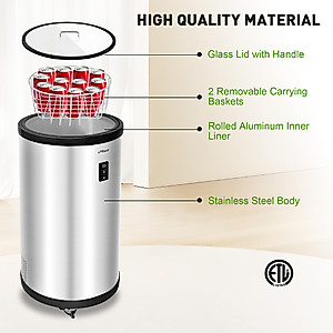 Fadidio 1.8 Cu.Ft Wine Cooler Refrigerator w/4 Universal Wheels,32℉-60.8℉ Digital Temperature Control,Beverage Fridge and Cooler for Soda,Beer or Wine,Freestanding Party Cooler for Home,Bar&Apartment