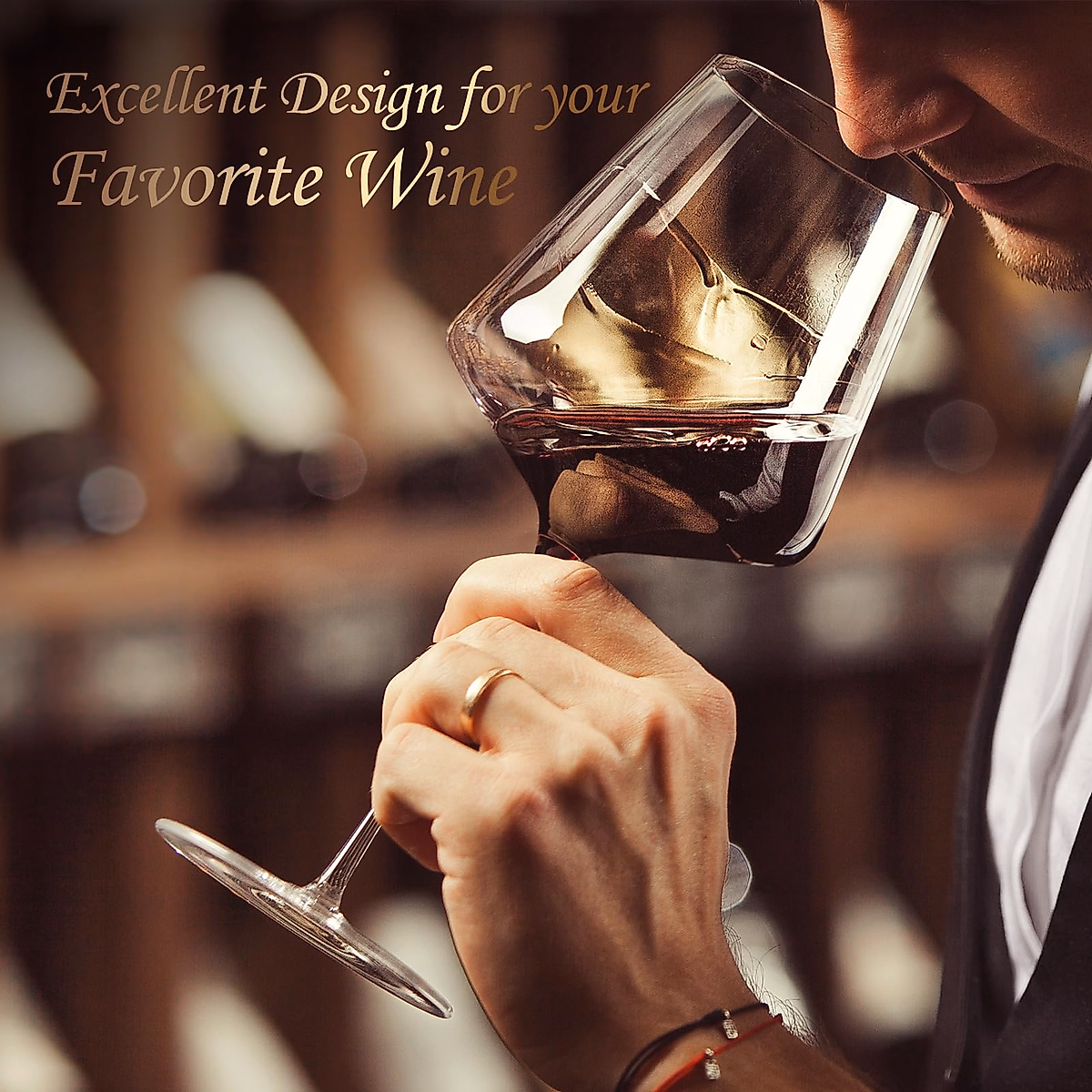 Chouggo 21Oz Wine Glasses Set of 6, Premium Crystal Large White Wine or Red Wine Glasses, Hand Blown Tall Long Stem Wine Glass - Gifts for Women, Men, Wedding, Anniversary, Christmas, Birthday