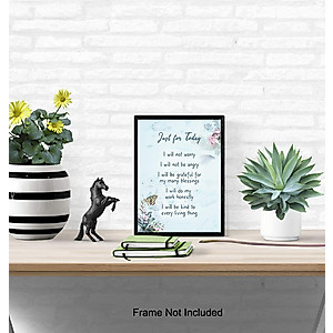 Inspirational Motivational Quotes Poster - Zen Buddhism New Age Wall Art Decor - Meditation Gift for Buddhist, Yoga Teacher, Women - Reiki Gratitude Picture Print for Spa Decor, Bathroom
