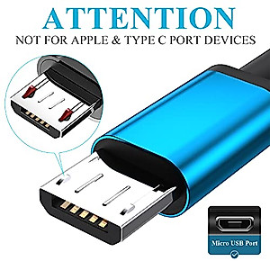 Aioneus Micro USB Cable Fast Android Charging Cord 6FT 3Pack Charging Cable Braided Charger Cord for Samsung Galaxy S7 Edge S6 S5 S2 J7 J7V J5 J3 J3V J2, LG K40 K20, Moto E4 E5 E6, Tablet, PS4, Xbox