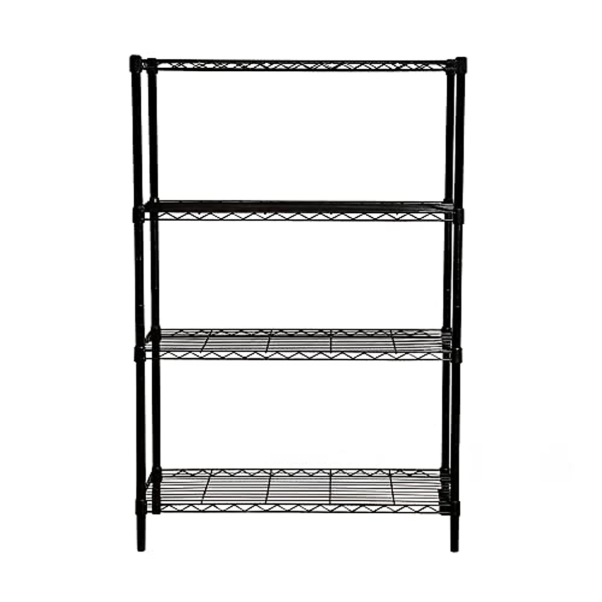 Juggernaut Storage 36" W x 14" D x 54" H Four-Shelf Steel Shelving Unit, 1400 lb Capacity, Black