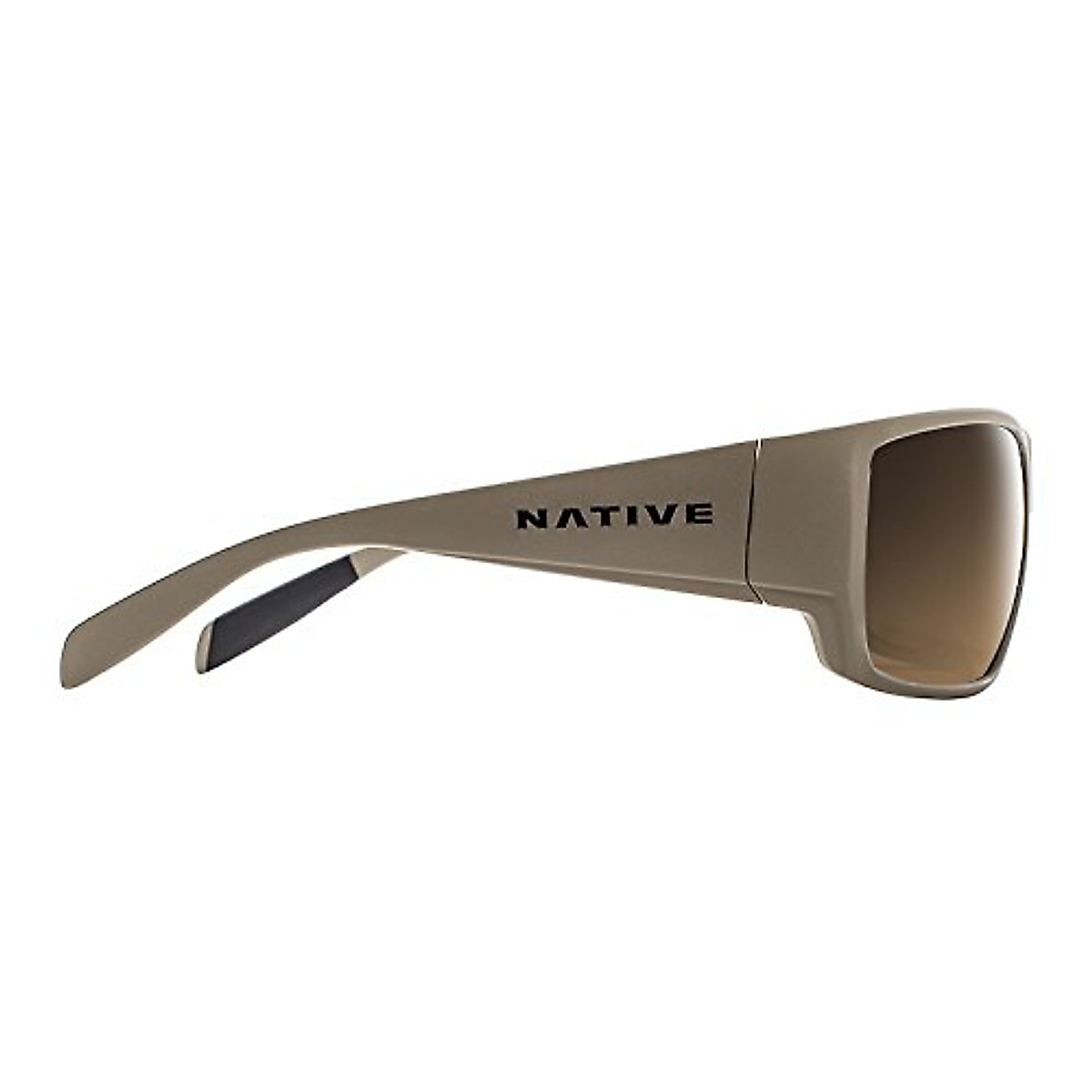 Native Eyewear Sightcaster Polarized Rectangular Sunglasses, Desert Tan/Bronze, 64 mm