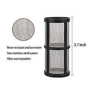 Sooprinse Garden Hose Inlet Filter for High Pressure Washer, Sediment Filter Attachment, 40 Mesh Screen, Extra 2 Pcs 100 Mesh, 3PCS O-Ring and 4PCS Filter Hose Washer