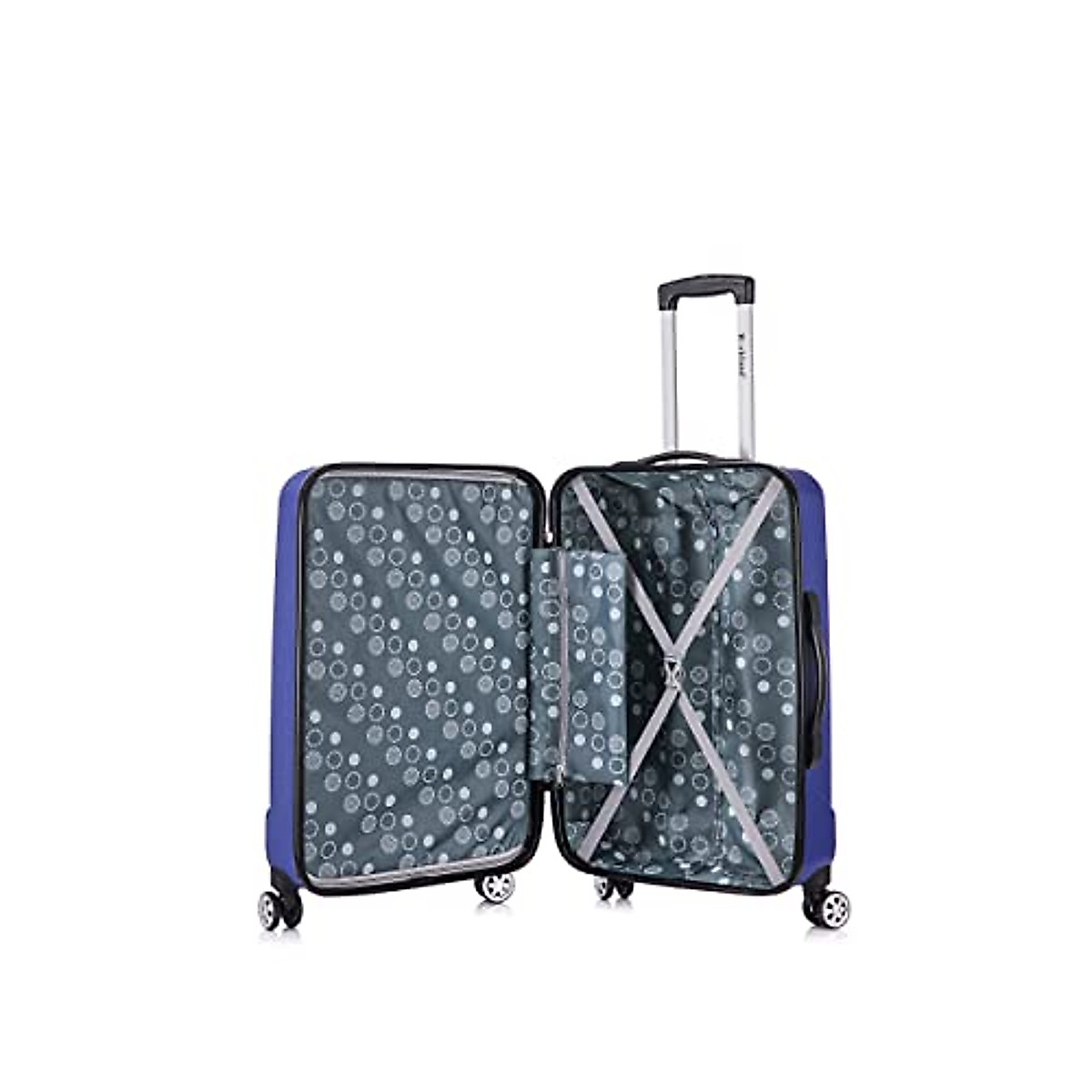 Rockland Santa Monica Hardside Spinner Wheel Luggage, Blue, 19", 24", 28"