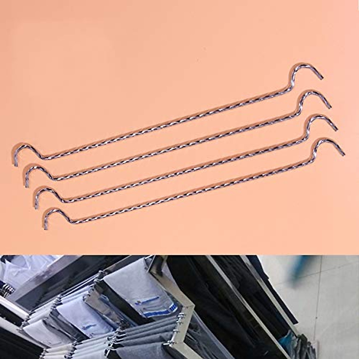 WellieSTR Additional Rods for Pant Trolley, 20-Pack, 40cm/15.74"