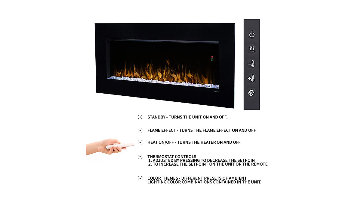 DIMPLEX Nicole 43" Electric Fireplace - Modern Design
