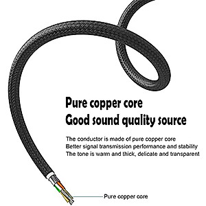 DIGITNOW 3.5mm 1/8" TRS to Dual 6.35mm 1/4" TS Mono Stereo Y-Cable Splitter Cord for Smartphone, Computer, CD Player, Speakers and Home Systems Amplifier, 6.6Ft