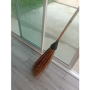 SN SKENNOVA - Handcrafted Coconut Leaf Stick Broom: Heavy Duty Cleaning Power for Home Patio Gardening