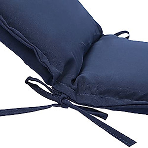 Maphissus Navy Blue Outdoor Chaise Lounge Folding Cushion,Water-Resistant Adjustable Pool Lounge Chair Cushion,72"X21"X2" Patio Reclining Sun Lounger Cushions