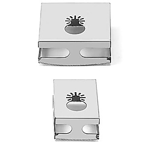 QWORK Square Slot Cutter, 2 Pcs Steel Sleeve Slotting Knife Square Rectangular Milling Cutter Engraving, One Step Hole Cutting Tool for Carving Milling Sheetrock/Wood/Drywall/Voltage Box