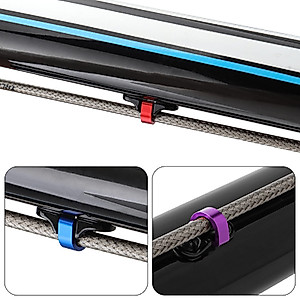 Yundxi 5 Piece MTB Bike Cable Clamps Housing Hose Guide Clamps Aluminum Alloy Bicycle C-Clips Clamps Road Bicycles Brake Cable Derailleur Shifter Cable Fixed Clips Frame Buckle (Black)