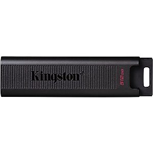 Kingston Flash Drive DataTraveler Max 512GB USB 3.2 High Speed 1000MB/s USB Type-C for Computer (DTMAX/512GB) Bundle with 1 Everything But Stromboli Lanyard