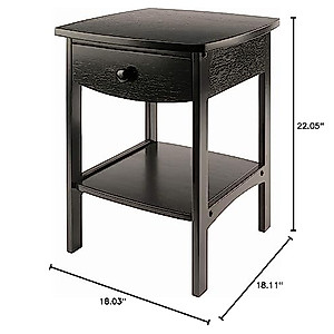Winsome Wood Claire Accent Table, Black