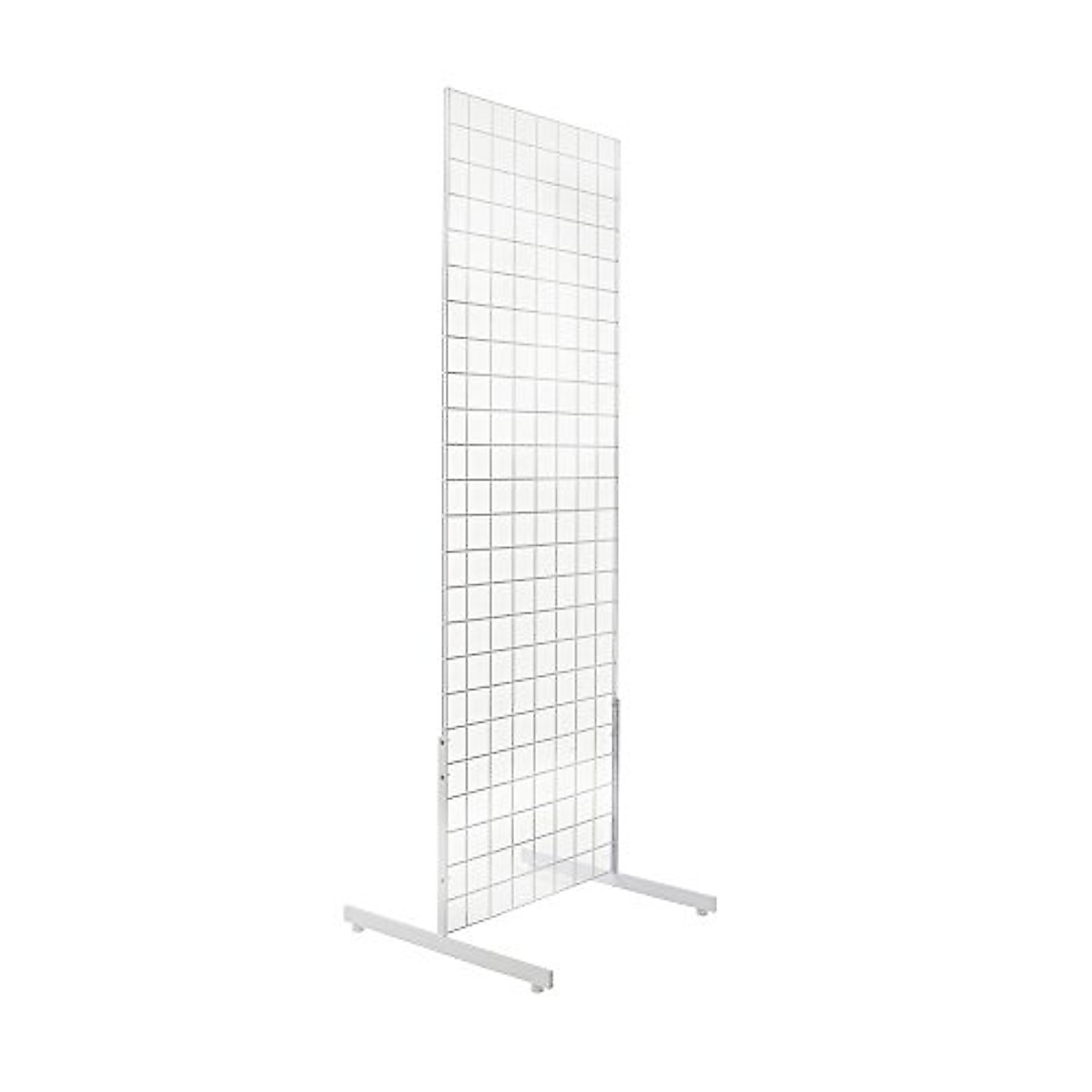Only Garment Racks Grid Unit, 2' x 6' with Legs, White