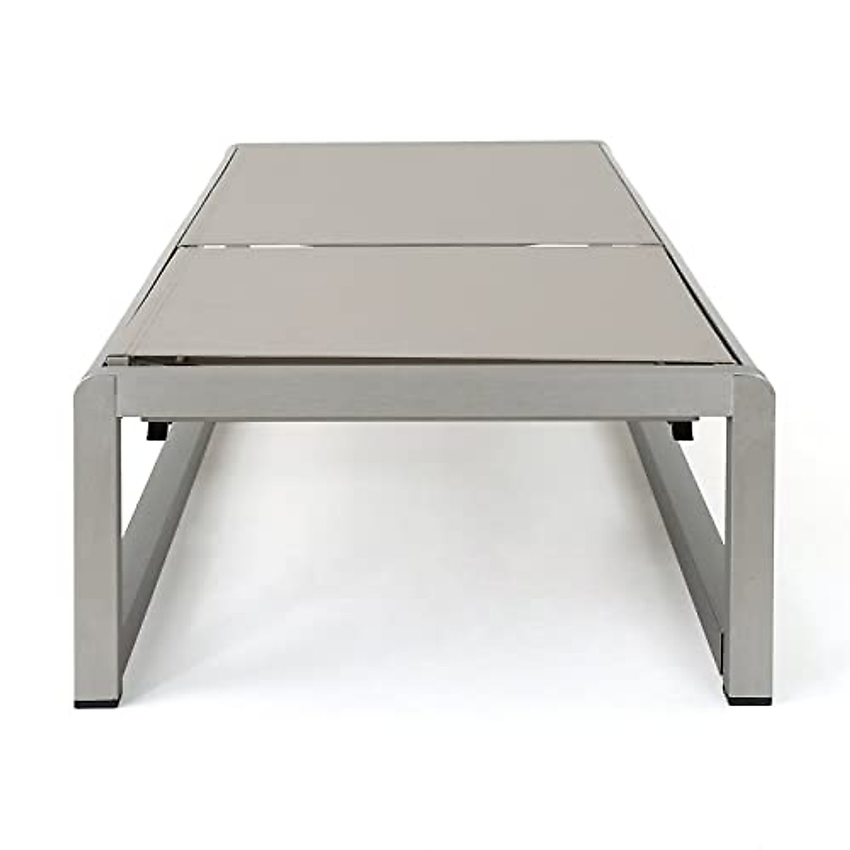 Christopher Knight Home California Outdoor Mesh Chaise Lounge with Aluminum Frame, 2-Pcs Set, Grey / Silver