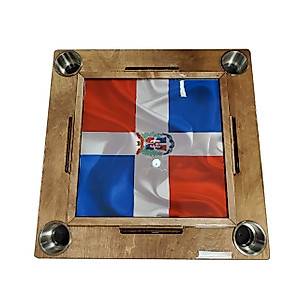 The Kitchen Zone Domino Table with Dominican Flag - Anti-scrash and Water-Resistant(Legs Included)