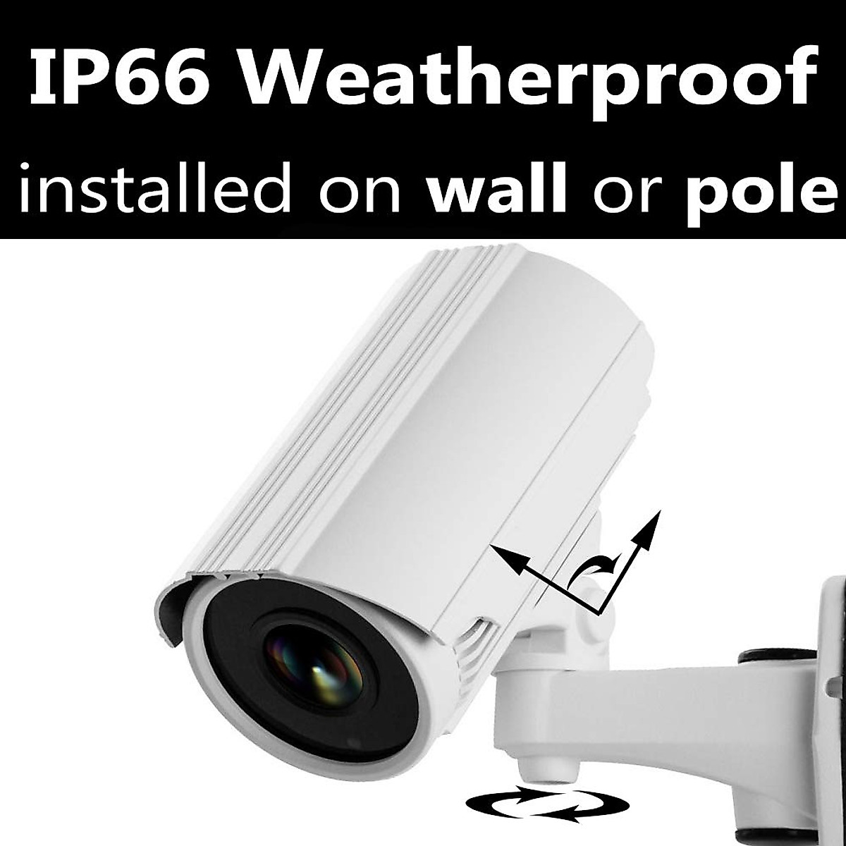 honic 1080P (TVI/AHD/CVI/1200tvl) Security Camera with Sony STARVIS(EXMOR) Sensor, 2.8-12mm Manual Zoom, WDR (1080P Only), Smart IR, HLC, 2MP Outdoor Analog CCTV Cameras for Surveillance