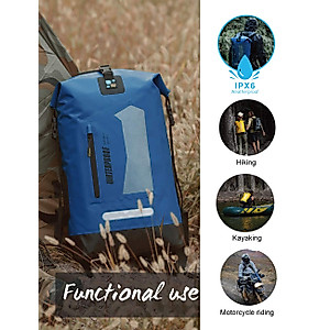 IDRYBAG Waterproof Backpack Dry Bag 20L/30L/40L, Floating Dry Backpack Waterproof for Men, Dry Sack Waterproof Bag for Backpacking Kayak
