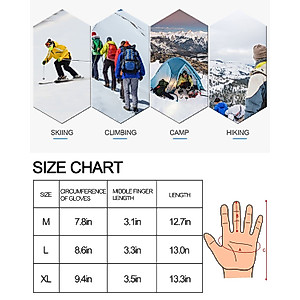 Cevapro Winter Gloves Snow Ski Gloves for Men Women Cold Weather, 3M Insulated Mens Womens Waterproof Gloves, -40℉ Touchscreen Skiing Snowboard Gloves