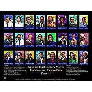 Black Inventors Then and Now Poster 24x18 inches (BNV)