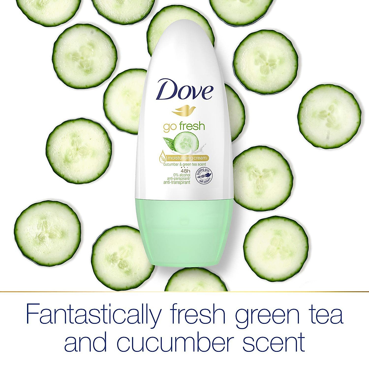 Dove Go Fresh Cucumber Roll-On Anti-Perspirant Deodorant 50 ml - Pack of 3