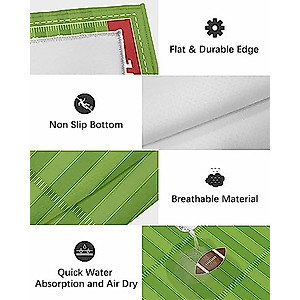 America Football Backdrop Outdoor Rug for Patio/Deck/Porch, Non-Slip Large Area Rug 5 x 8 Ft, Rugby Sports Stadium Field Indoor Outdoor Rugs Washable Area Rugs, Reversible Camping Rug Carpet Runner