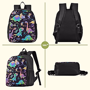 Toddlers Backpack Rainbow Dinosaurs Bookbag for Kid Aged 3-6 Preschool Kindergarten