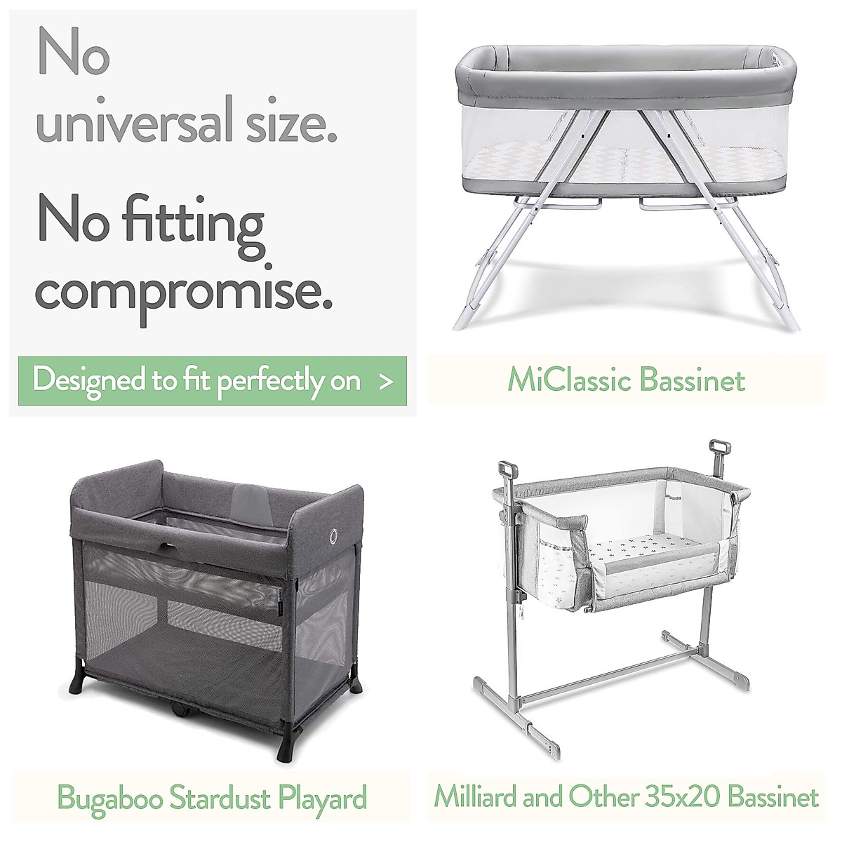 Bedside Sleeper Bassinet Sheets 35x20 Compatible with MiClassic, Milliard Bassinet and Large Bedside Sleepers – Snuggly Soft 100% Jersey Cotton – Mustard Yellow + Burnt Orange – 2 Pack