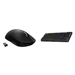 Logitech G Pro X Superlight Wireless Gaming Mouse + G Pro X TKL Lightspeed Wireless Gaming Keyboard (Linear) Bundle - Black
