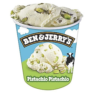 Ben & Jerry's Pistachio Pistachio Ice Cream Pint Non-GMO 16 oz