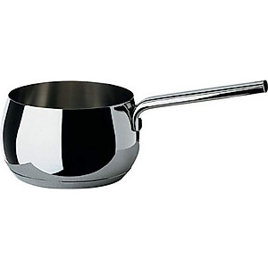 Alessi, "MAMI", Long handled saucepan in 18/10 stainless steel mirror polished,1 qt 2 oz