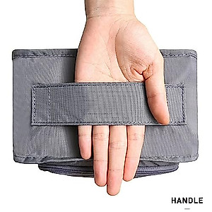 Hualibao Travel Shoes Pouch Shoe Bag with Handle Holds 1 Pairs of Shoes, Shoe Packing Cubes for Travel(Orange)