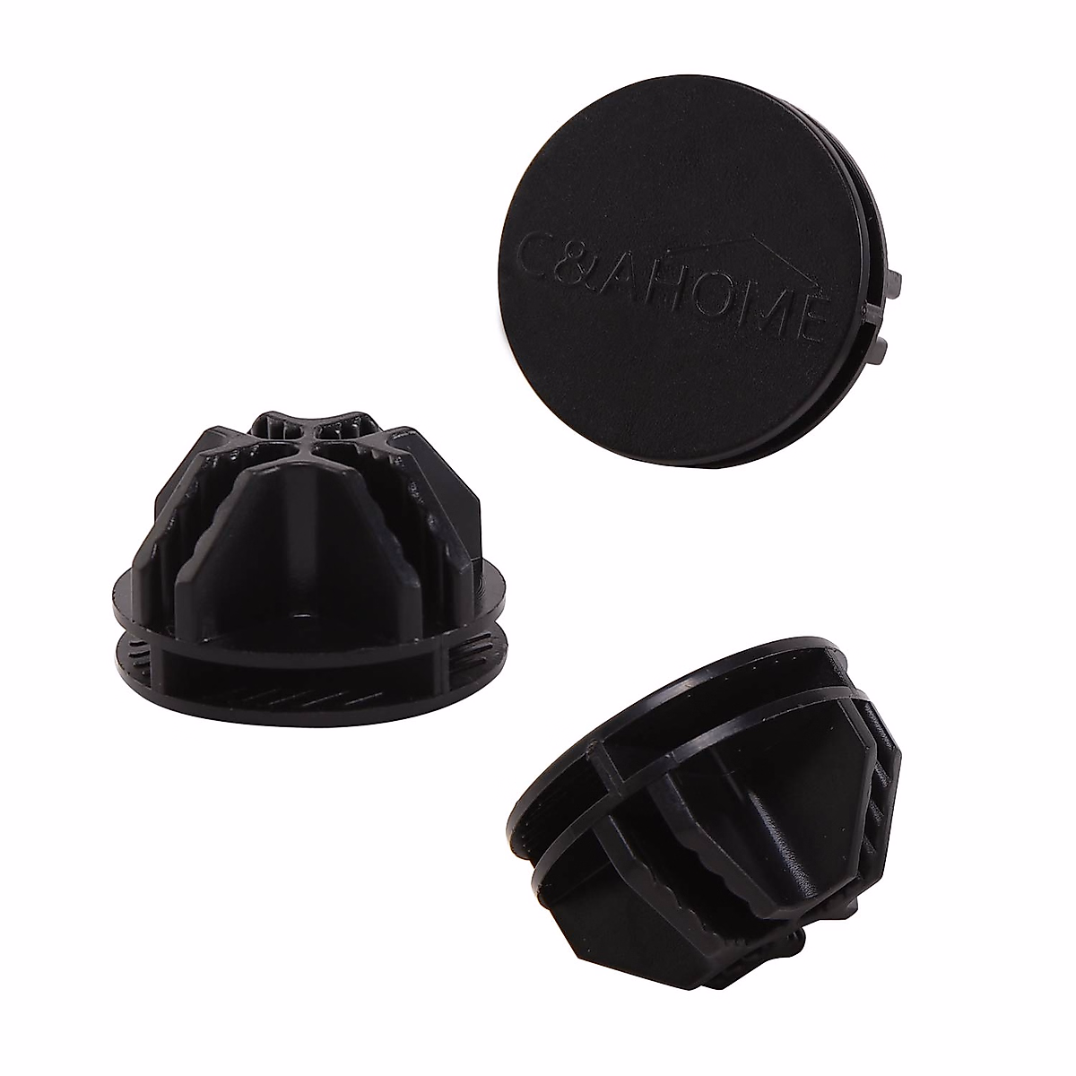 C&AHOME 24 pcs Wire Cube Plastic Connectors for Cube Storage Modular Closet Organizer and Metal Grid Shelving Unit Black