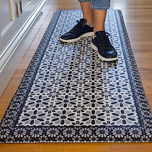 FloorPops FPA3731 Lannister Anti-Fatigue Comfort Long Mat, Black