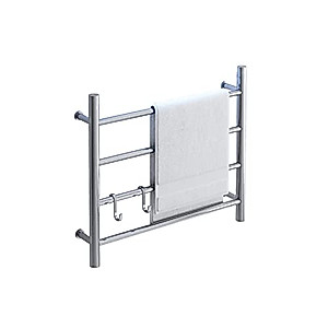 Electric Heating Bathroom Towel Rack Perforated 304 Stainless Steel Bright Intelligent Drying Electric Towel Rack,Silver