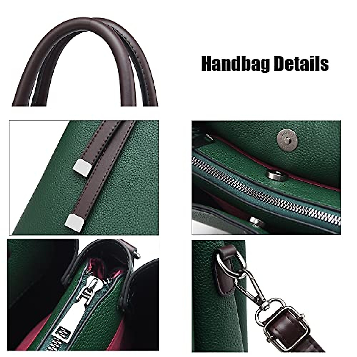 ZiMing® Fashion Handbag Large Capacity Tote Bag Top Handle Handbag Shoulder Bag-White