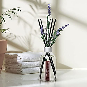 Aronica Flower Reed Diffusers Bathroom Decor, Lavender Field Scent, 6.76 oz, Home Decor Lavender Bathroom Air Freshener, Guest Room Decor, Infuser with Essential Oils, Office Decor for Women
