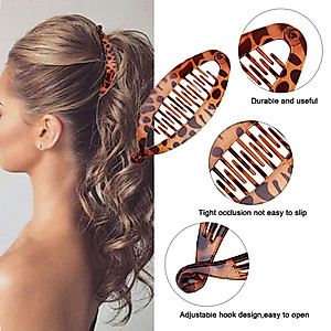 6Pcs Banana Hair Clips For Women and Girls Fishtail Hair Clip for Long Hair Clamps Styling for Thick Curly Hair Accessories (Style A)