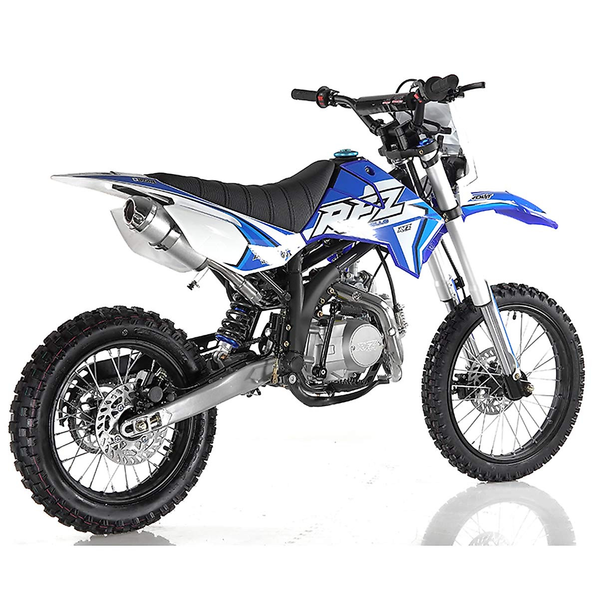125cc Dirt Bike Pit Bike Adult Dirt Pitbike Gas Dirt Bikes with Headlight 125cc Gas Dirt Pit Bike (Blue)