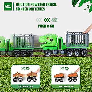 Take Apart Dinosaur Toys for Kids 3-5,STEM Transport Carrier Car Construction Building Set Toys with 4 Dino Figures, 2 Dino Cars & Activity Play Mat, Gifts for 3 4 5 6 7 8 Years Old Boys Girls Kids