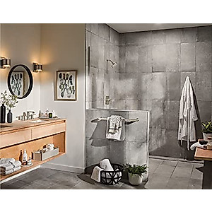Moen Genta LX Brushed Nickel Modern 24-Inch Single Towel Bar for Kitchen or Bathroom, BH3824BN